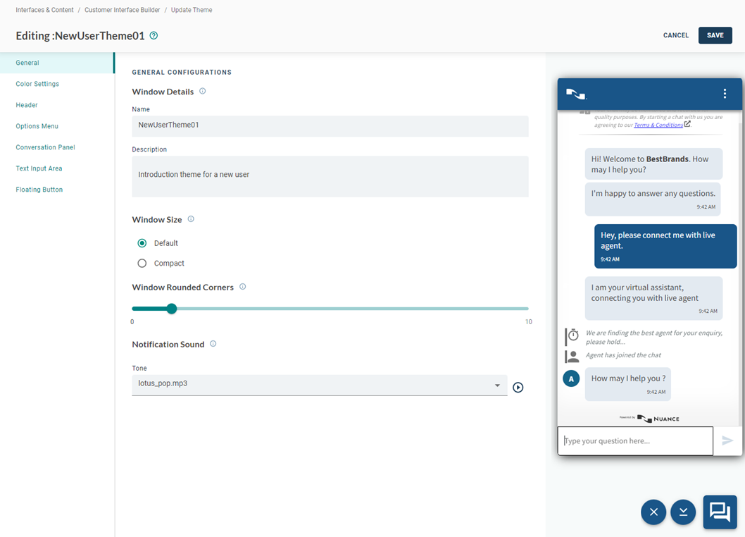 Create a new interface