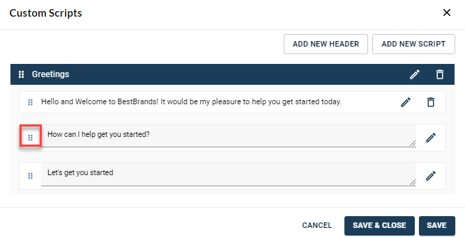 Organize custom scripts