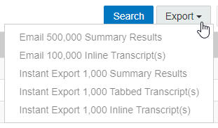 Export search data