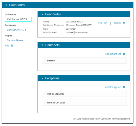 Using hours versions and hour codes